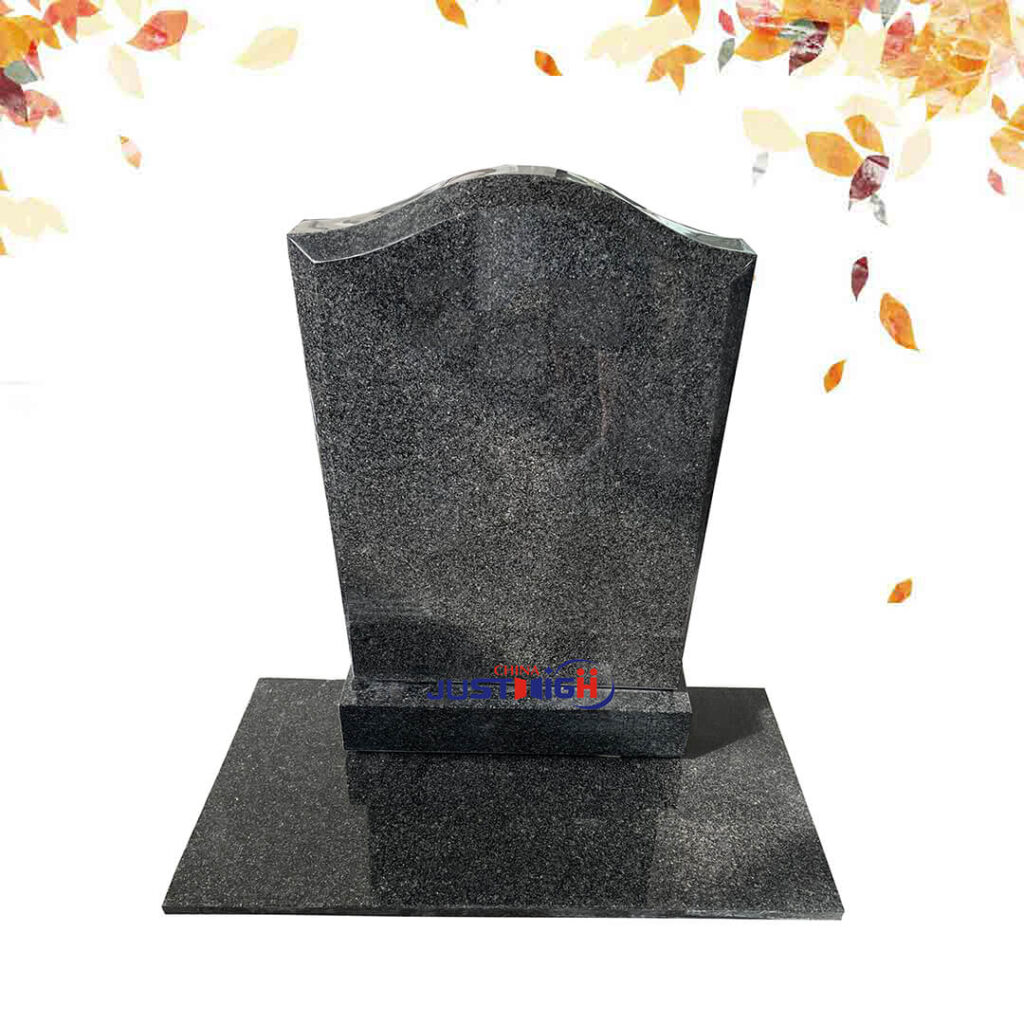 Double angel red granite upright headstone wholesale