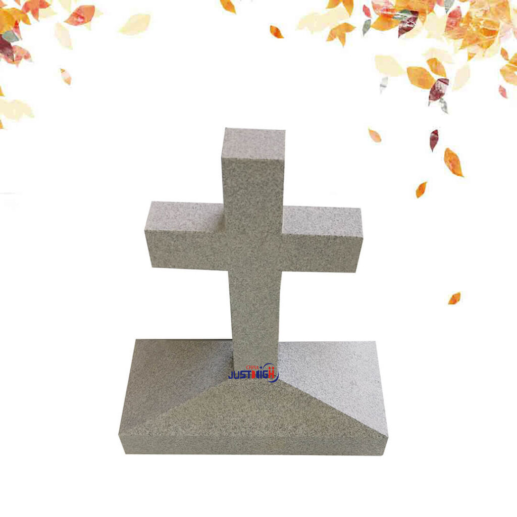 Wholesale cross shape granite headstone religious tombstone