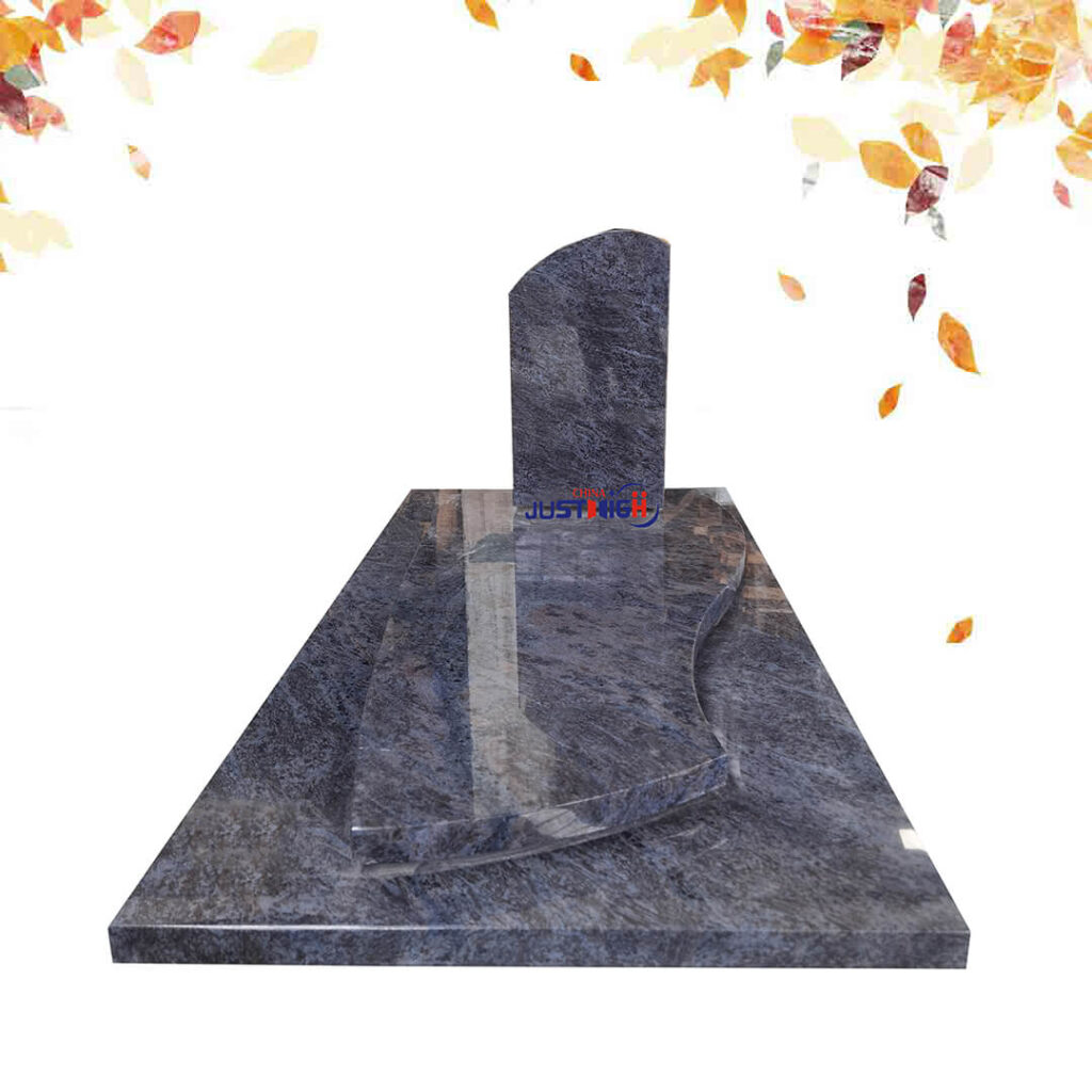 Customized unique Bahama Blue granite tombstones for sale