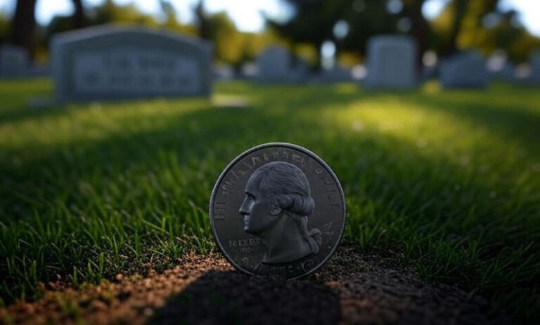 What does a quarter left on a grave mean?-Jiahengstone