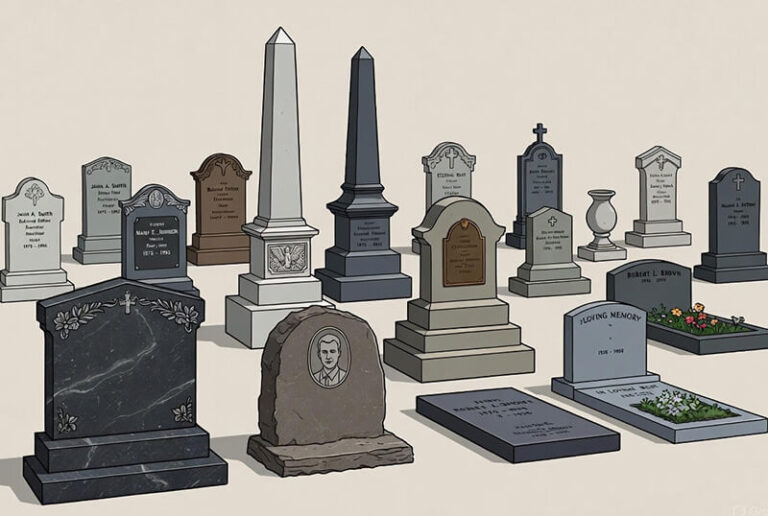 How much does a typical headstone cost in the UK?